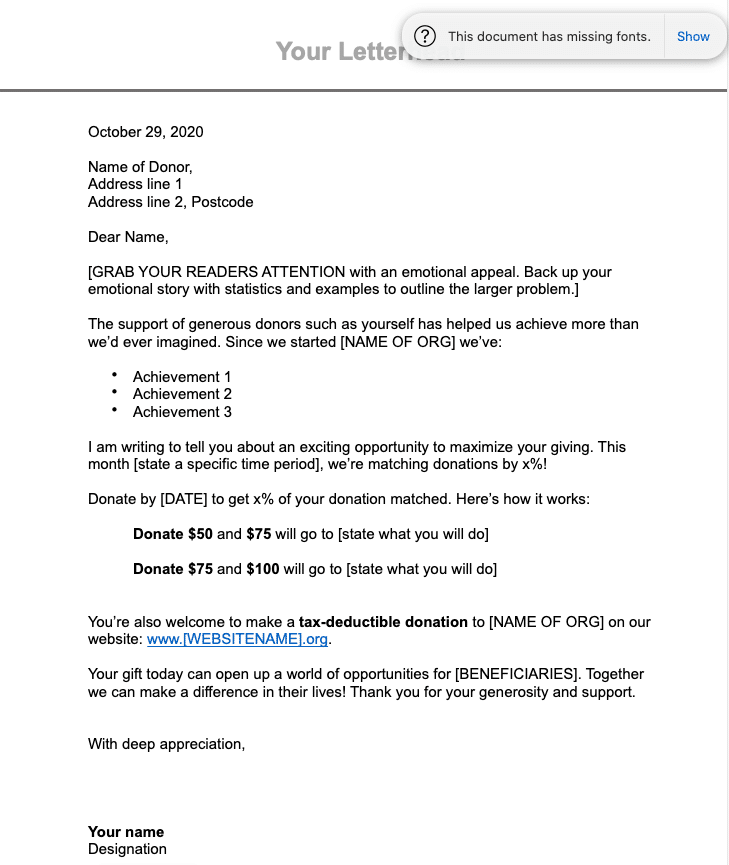 How To Write The Perfect Fundraising Letter With Templates 